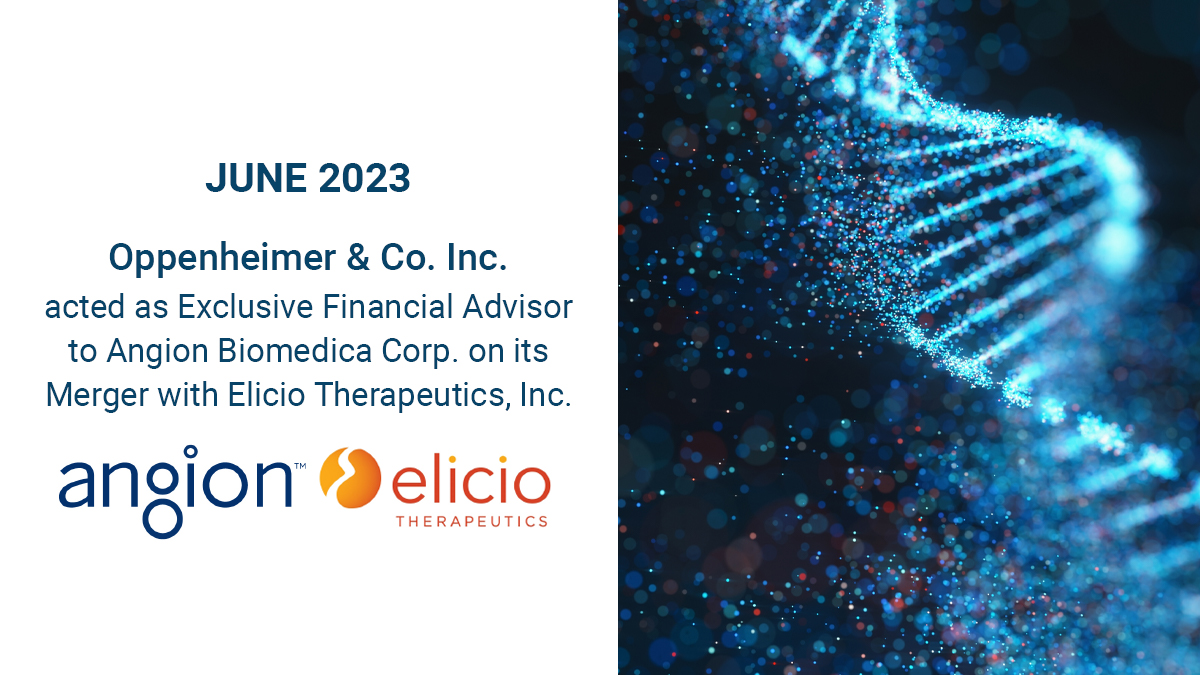 Exclusive Financial Advisor to Angion Biomedica Corp.